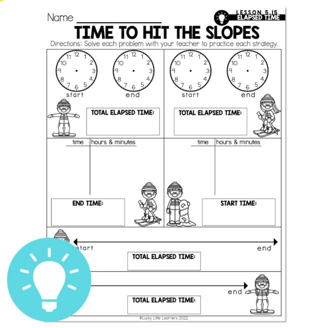 Lucky to Learn Math - Lesson 5.15 - Measure Elapsed Time - Mini Lesson ...