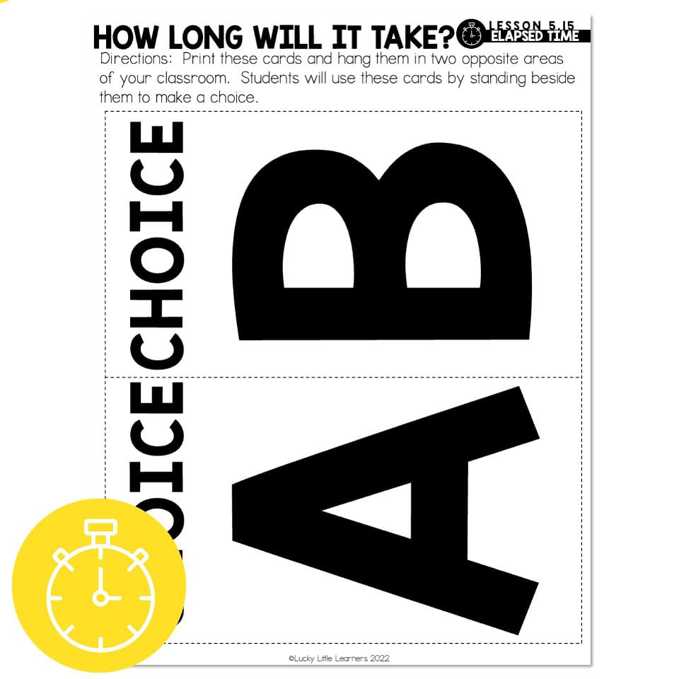 Lucky to Learn Math - Lesson 5.15 - Measure Elapsed Time - Warm Up ...