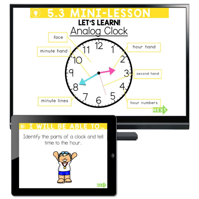 Lucky to Learn Math - Lesson 5.3 - Time to the Hour - Teaching Slides ...