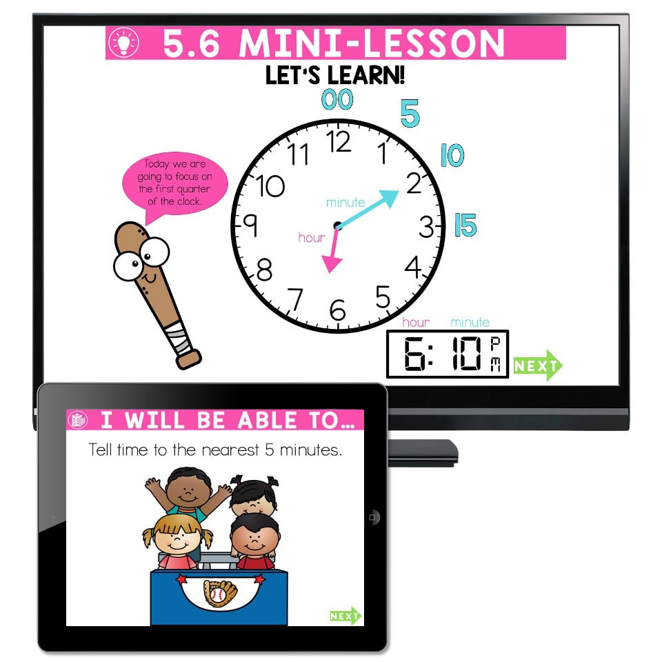 Lucky to Learn Math - Lesson 5.6 - Time to 5 Minutes - Teaching Slides ...