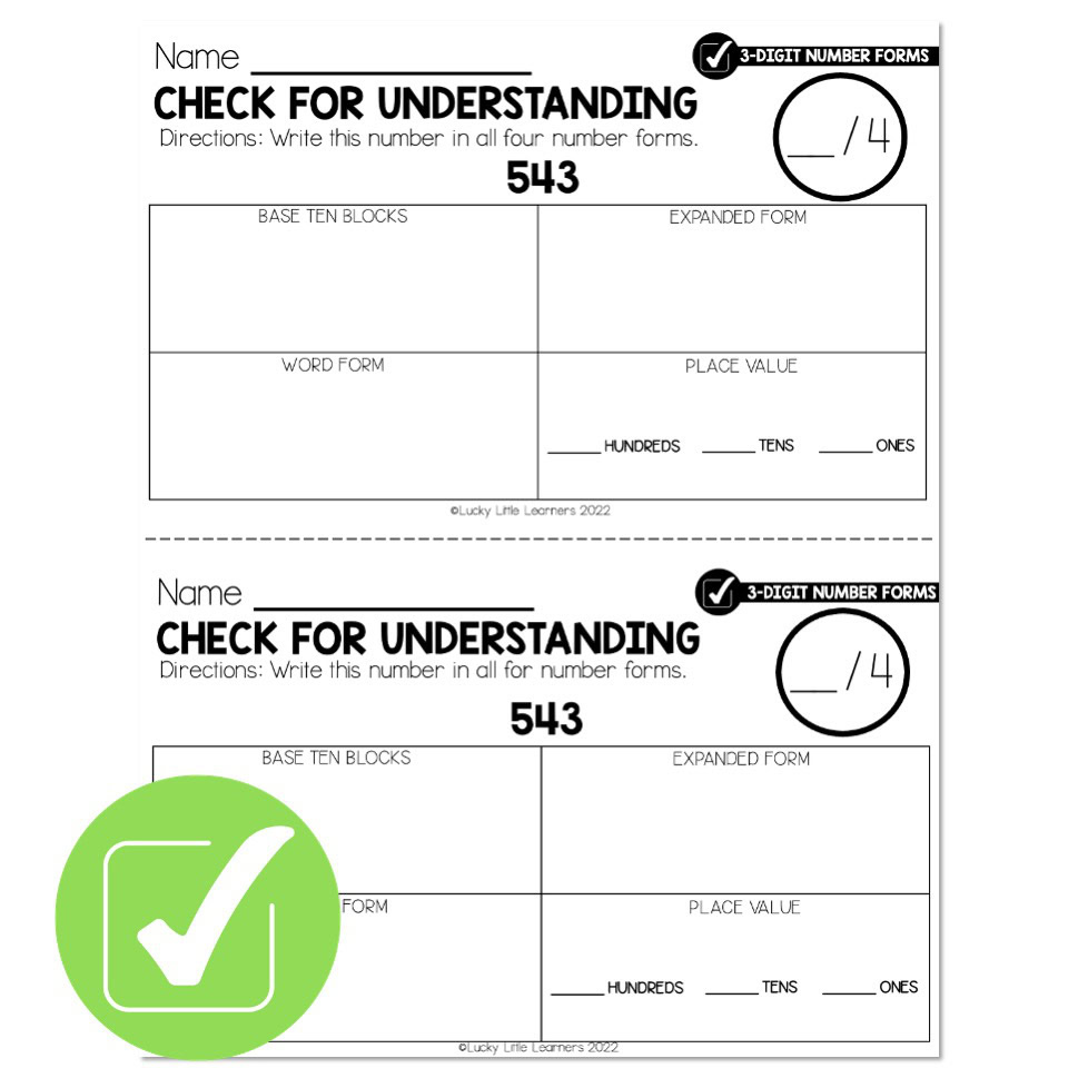 Lucky to Learn Math - Representing 3-Digit Numbers Review - Lesson 1.17 ...
