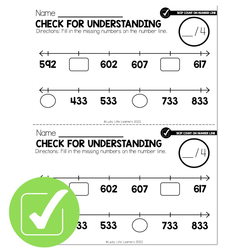 Lucky to Learn Math - Skip Counting on a Number Line - Lesson 1.14 ...