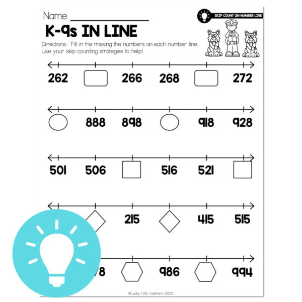 Lucky to Learn Math - Skip Counting on a Number Line - Lesson 1.14 ...