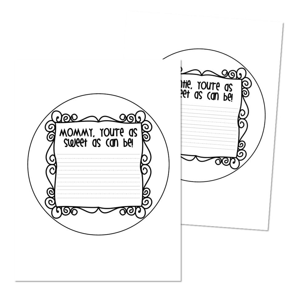 Mother's Day Craftivity - Lollipop Writing Options - Lucky Little Learners