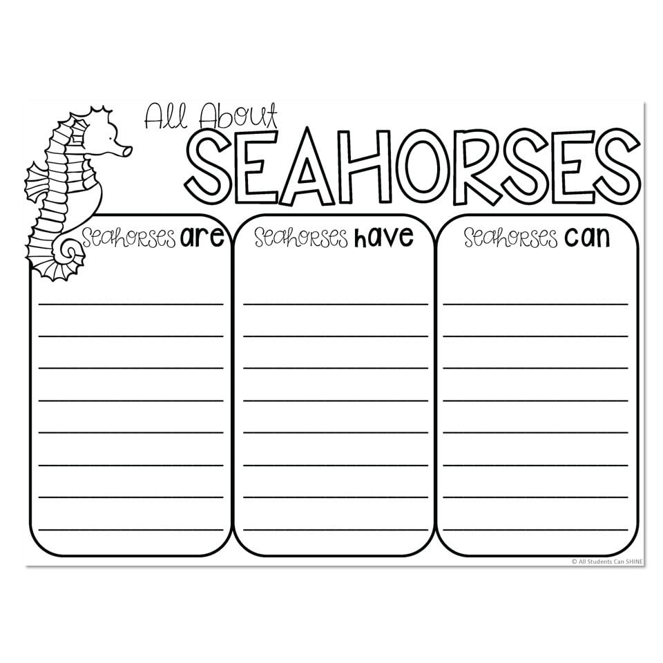 Ocean Animals Unit - Are Have Can Charts - Lucky Little Learners