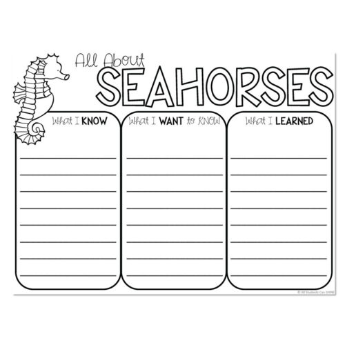 Ocean Animals Unit - KWL Charts - Lucky Little Learners