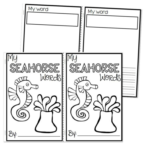 Ocean Animals Unit - Vocabulary Mini Books - Lucky Little Learners