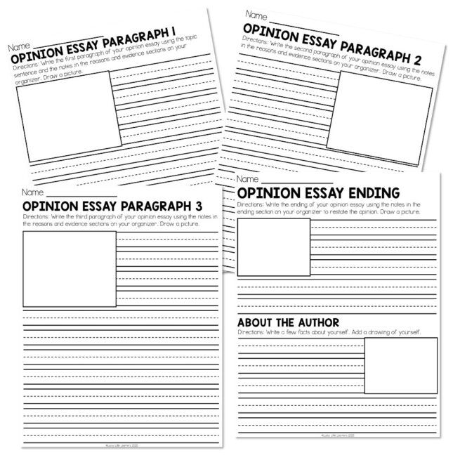Opinion Writing - Opinion Essay Paragraph Planning Pages - Lucky Little ...