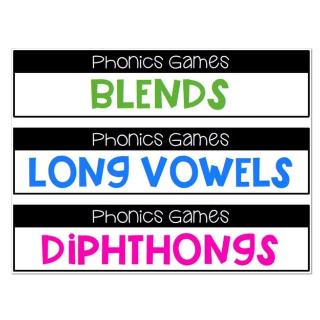Organization Labels - Phonics Games - Lucky Little Learners