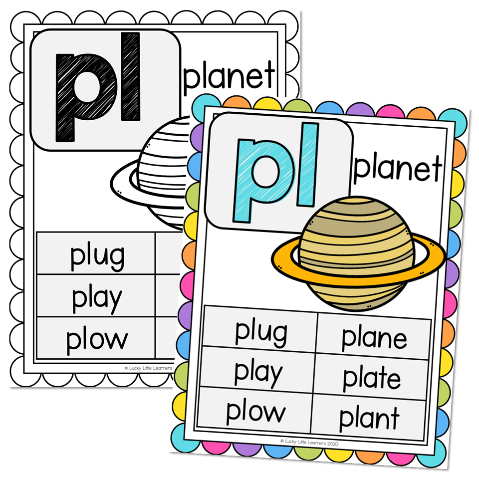 Phonics Posters - Blends, Endings, Digraphs Posters - pl - Lucky Little ...