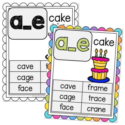 Phonics Posters - Long Vowels, Diphthongs, R-Controlled Posters - a_e ...