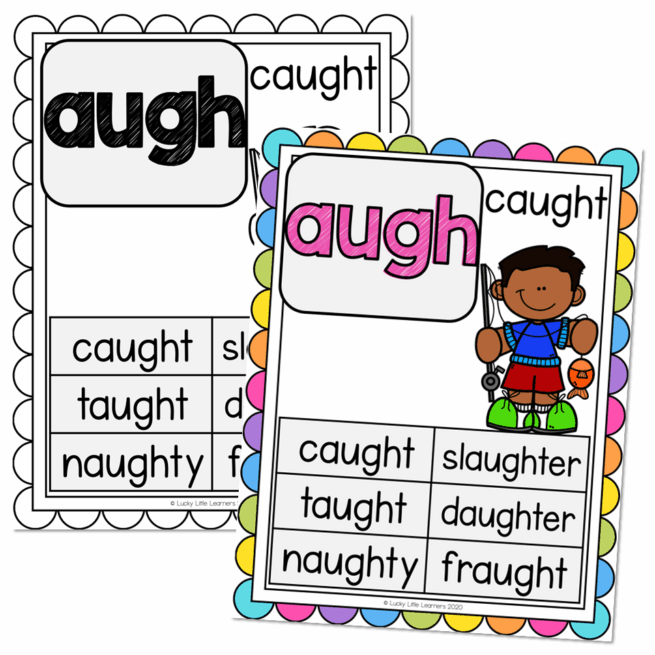 Phonics Posters - Long Vowels, Diphthongs, R-Controlled Posters - augh ...