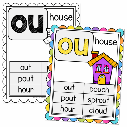 Phonics Posters - Long Vowels, Diphthongs, R-Controlled Posters - ou ...