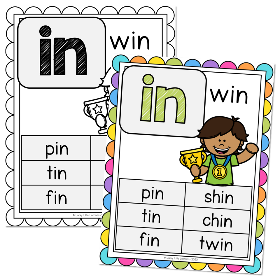 Phonics Posters -Short Vowels Posters - in - Lucky Little Learners