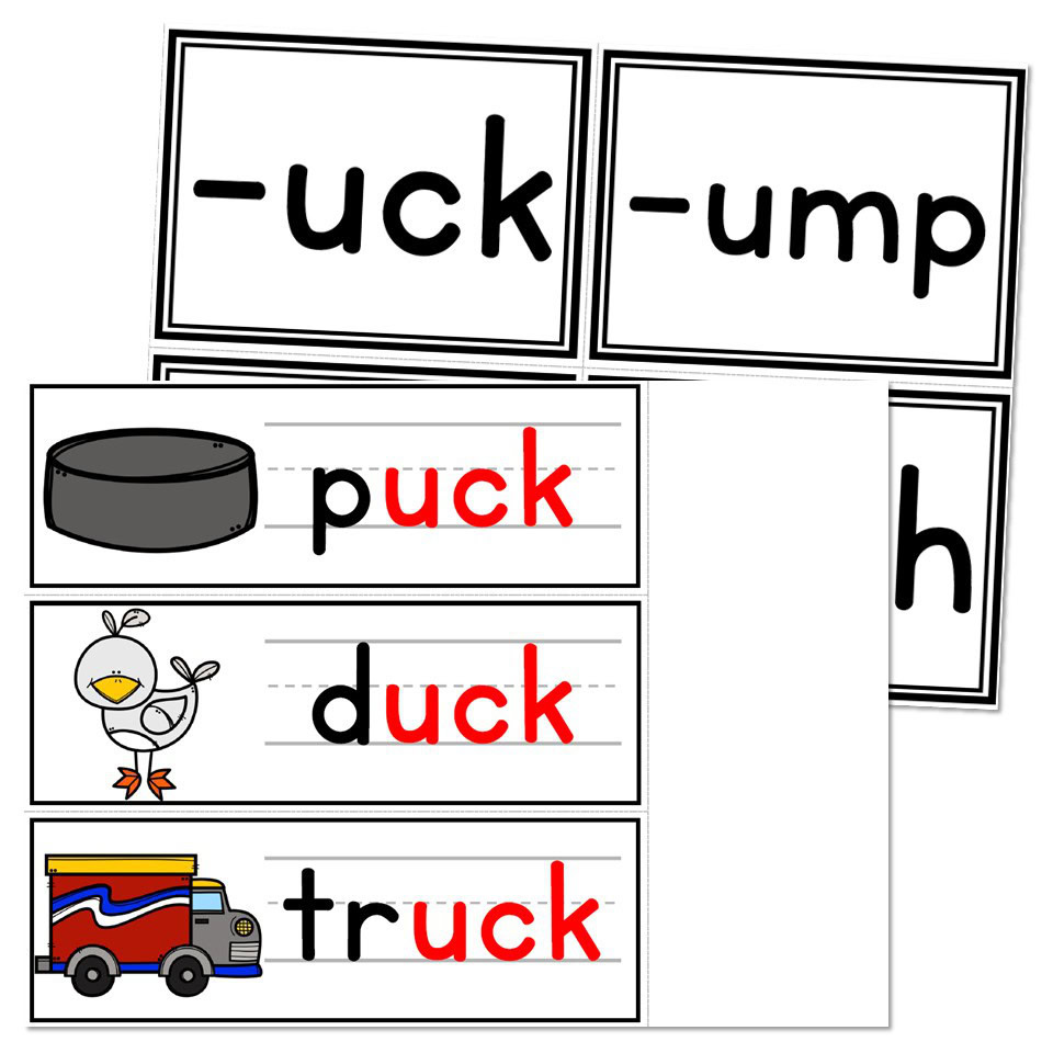 Phonics Word Wall - Short U - Lucky Little Learners