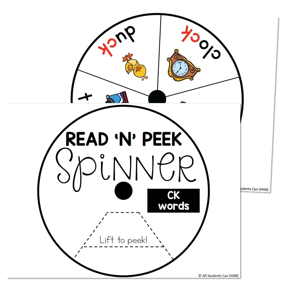 Reading and Phonics Spinners - Digraphs - CK - Lucky Little Learners