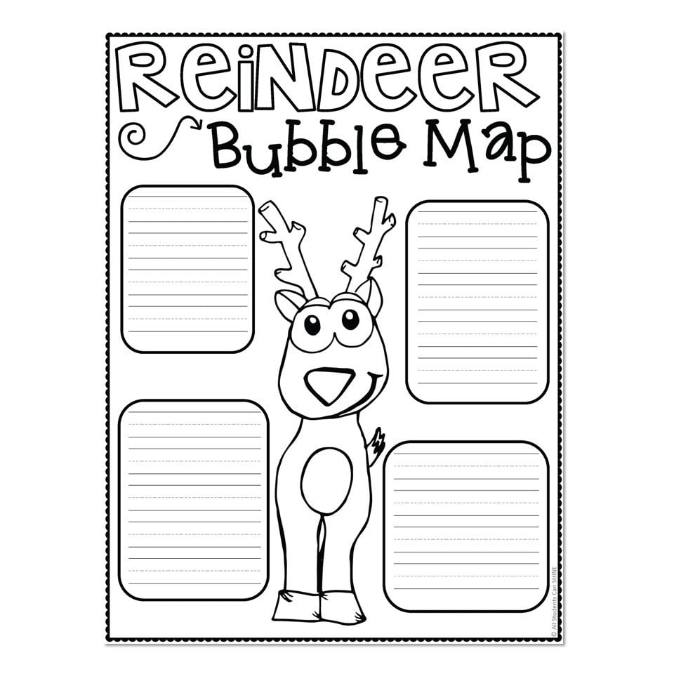 Reindeer Unit - Bubble Map - Lucky Little Learners