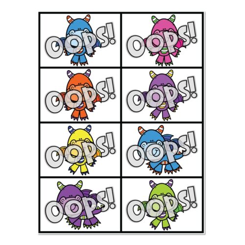 Sight Word Oops Game - Oops Cards - Dragons - Lucky Little Learners