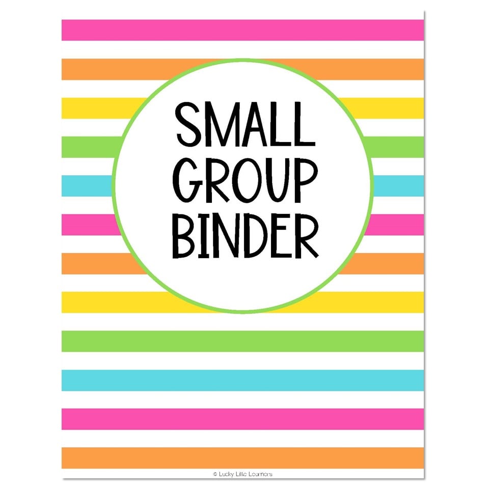 Small Group and Intervention Literacy Kit - Organizational and Planning ...