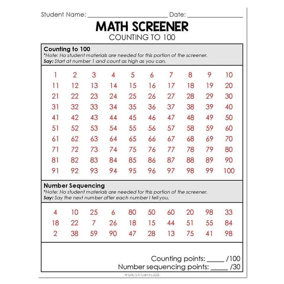 Small Group and Intervention Math Kit - Assessment and Data - Math ...