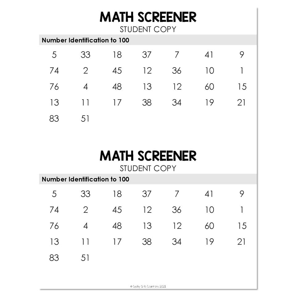 Small Group and Intervention Math Kit - Assessment and Data - Math ...