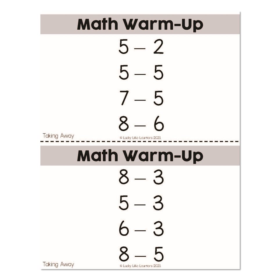 Small Group and Intervention Math Kit - Lesson Planning - Mental Math ...