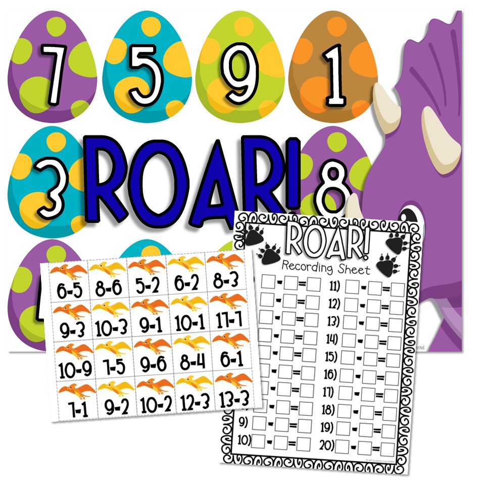 Subtraction Math Games - Roar - Lucky Little Learners