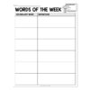 Vocabulary Activities - Words of the Week - Lucky Little Learners