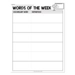 Vocabulary Activities - Words of the Week - Lucky Little Learners