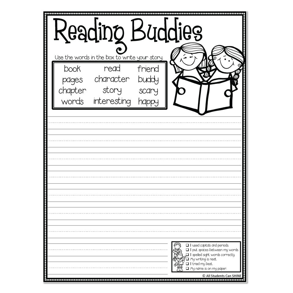 Winter Writing with Vocabulary - Reading Buddies - Lucky Little Learners