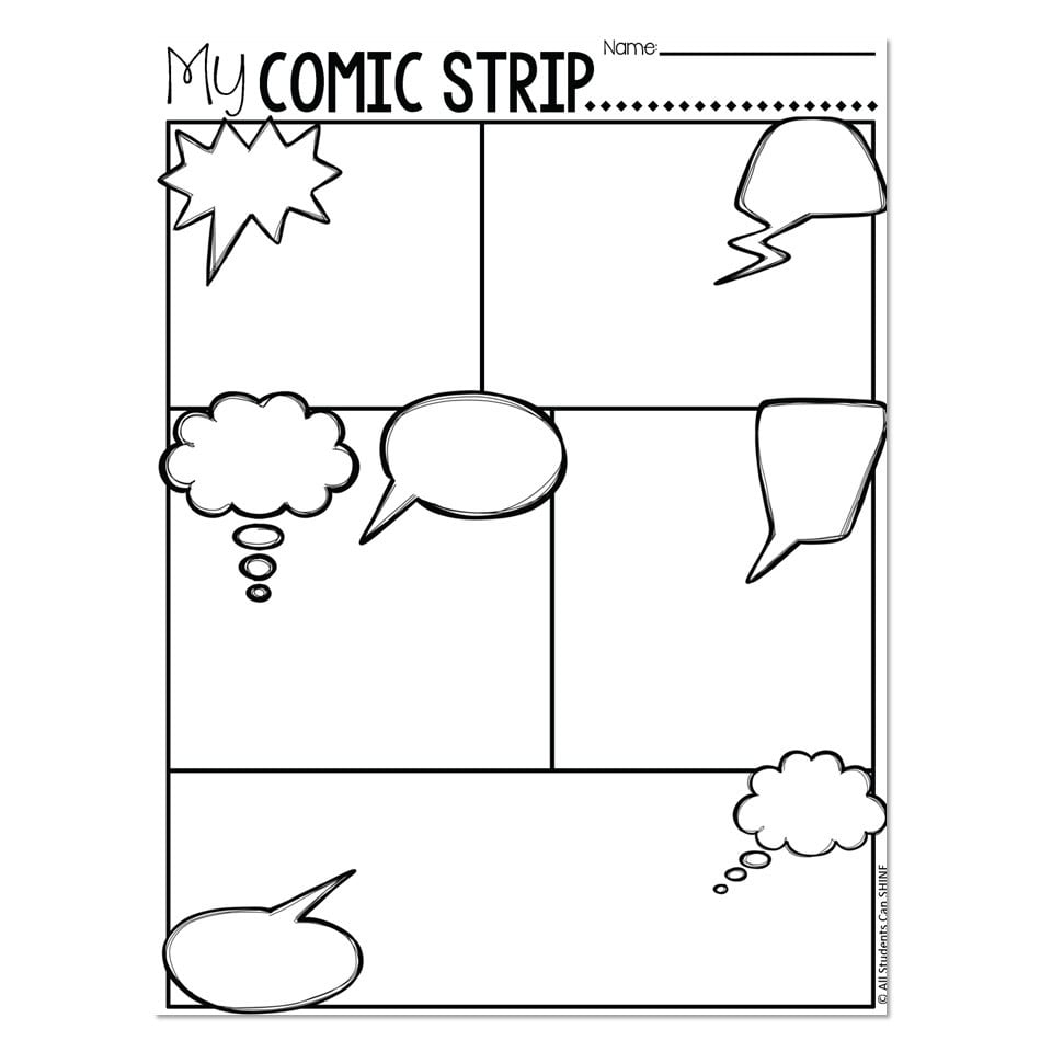 Writer's Workshop - My Comic Strip - Lucky Little Learners