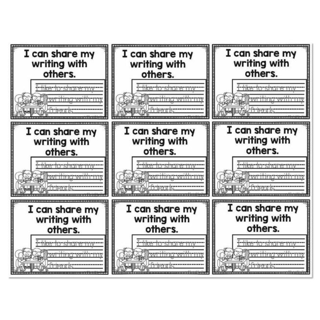 Writing Bulletin Board - Writing Goal Cards - Share Writing - Lucky ...