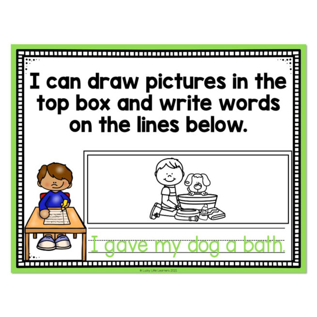 Writing Bulletin Board - Writing Goal Posters - Pictures and Words ...
