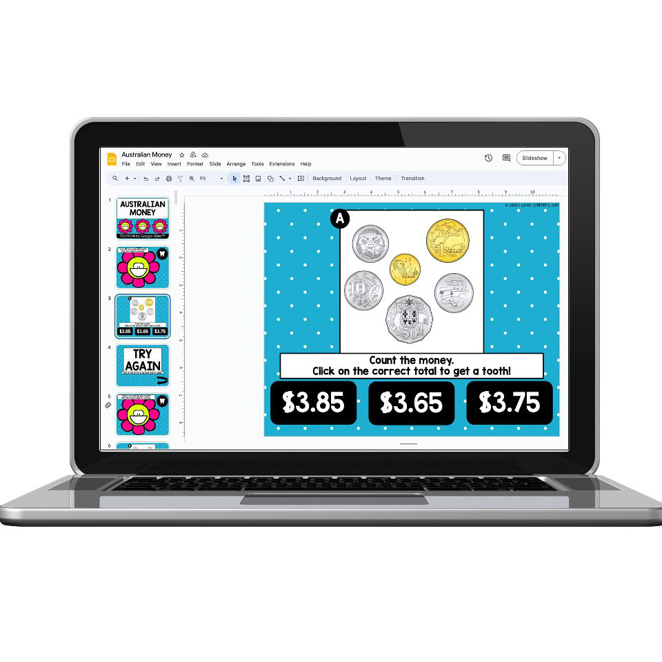 Digital - 1st and 2nd Grade Math Toothy® Task Cards - Australian Money ...