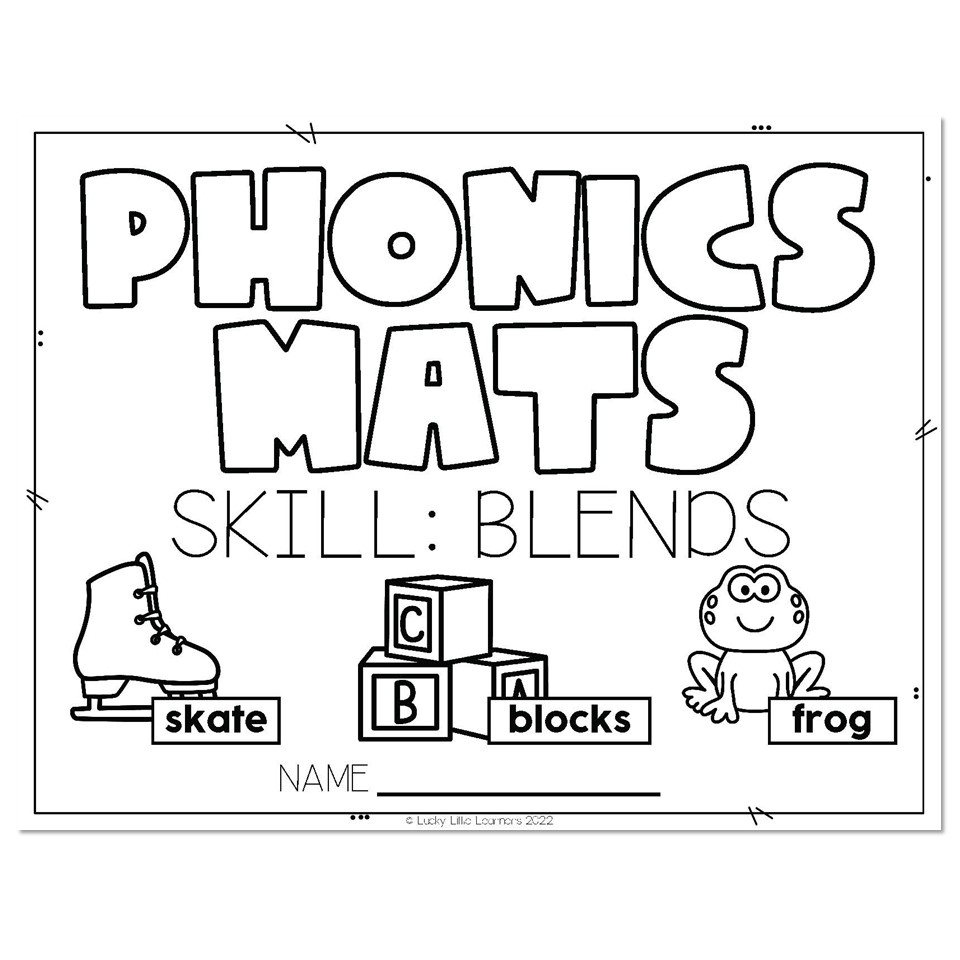 1st Grade Decodable Phonics Passage Covers - Phonics Mats - Blends ...