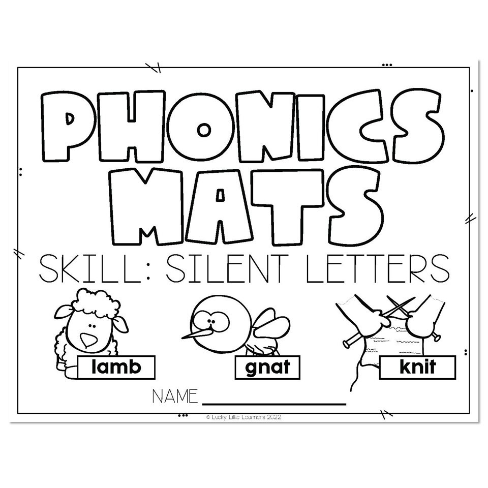 1st Grade Decodable Phonics Passage Covers - Phonics Mats - Silent ...