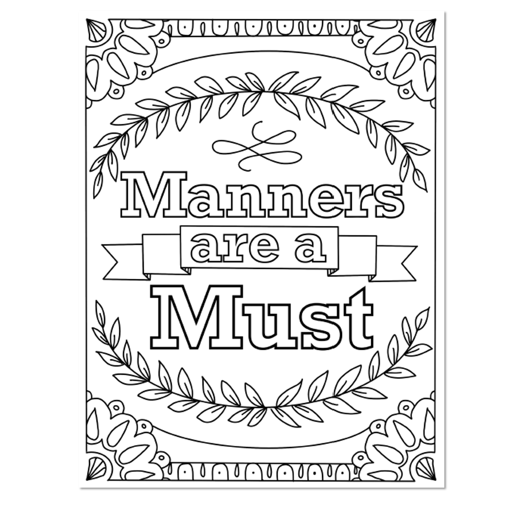 Preschool Good Manners Coloring Pages Preschool Good Manners Coloring