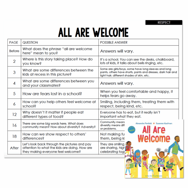 1st and 2nd Grade - Social Emotional Learning - Respect Unit - Books ...