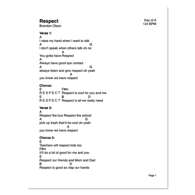 1st and 2nd Grade - Social Emotional Learning - Respect Unit - Chord ...