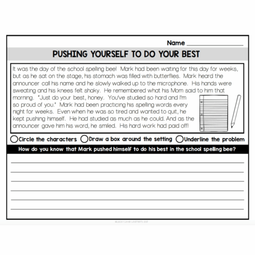 1st and 2nd Grade - Social Emotional Learning - Responsibility Unit ...