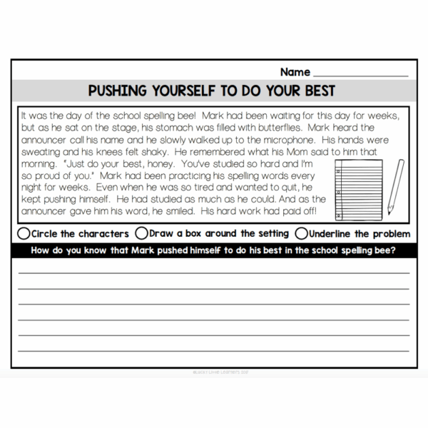 1st and 2nd Grade - Social Emotional Learning - Responsibility Unit ...
