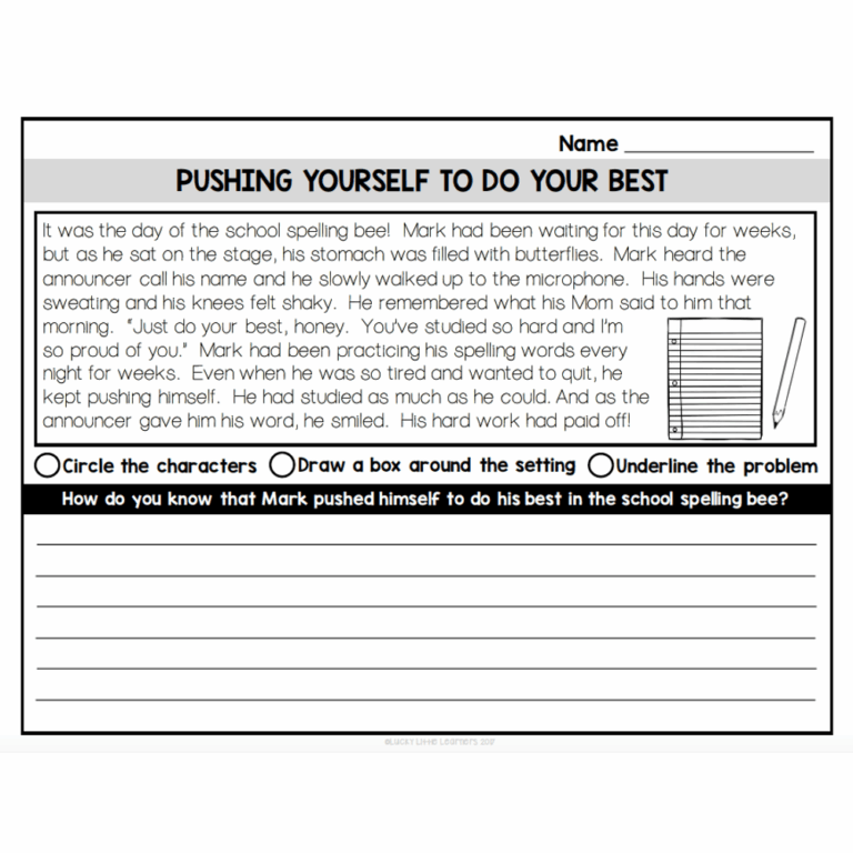 1st and 2nd Grade - Social Emotional Learning - Responsibility Unit ...