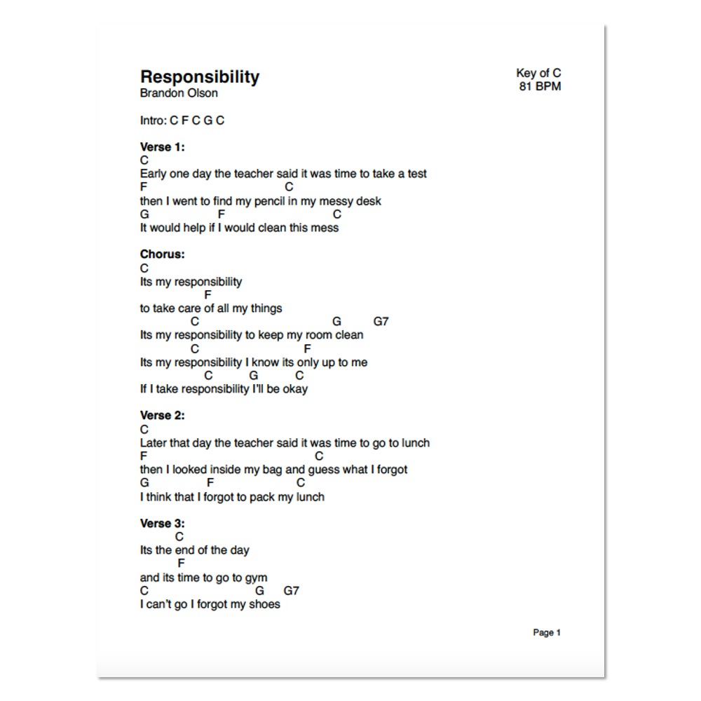1st and 2nd Grade - Social Emotional Learning - Responsibility Unit ...