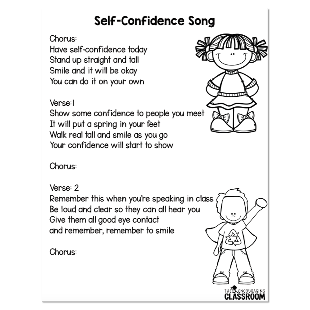 1st and 2nd Grade - Social Emotional Learning - Self-Confidence Unit ...