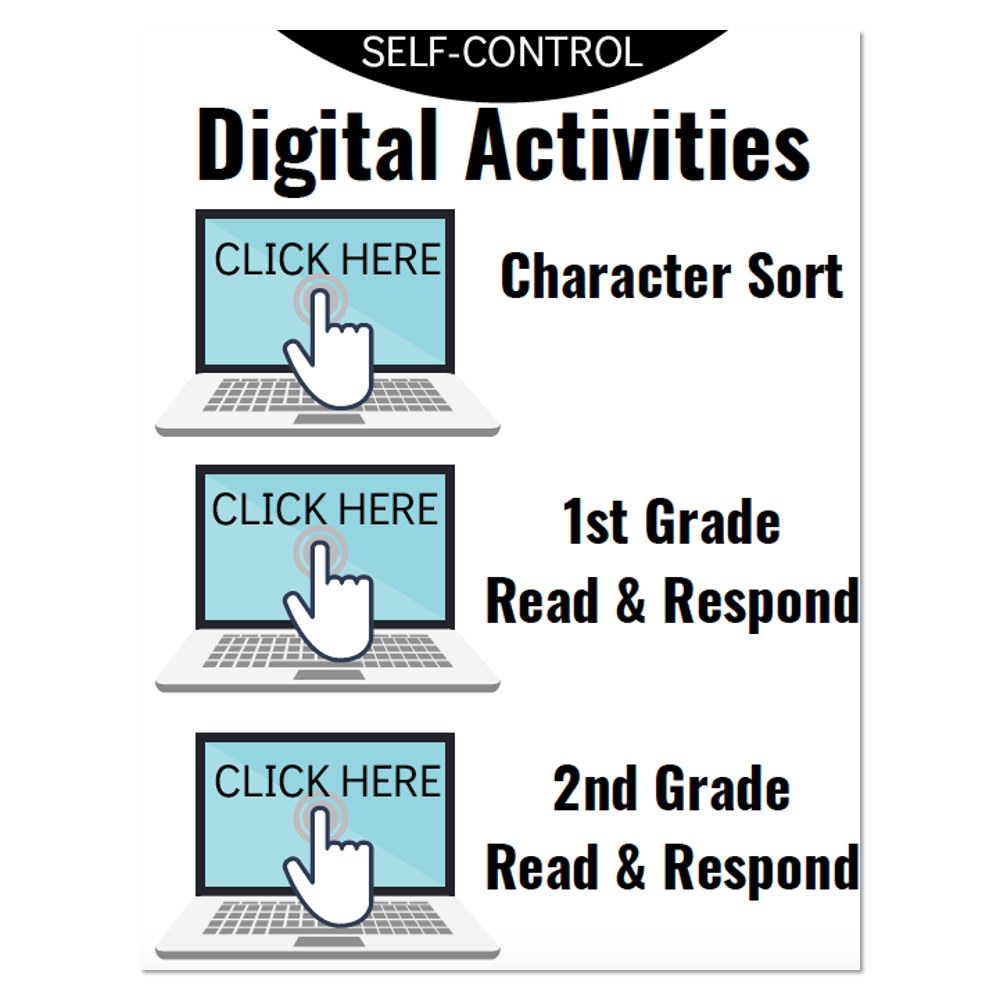 1st and 2nd Grade - Social Emotional Learning - Self-Control Unit ...
