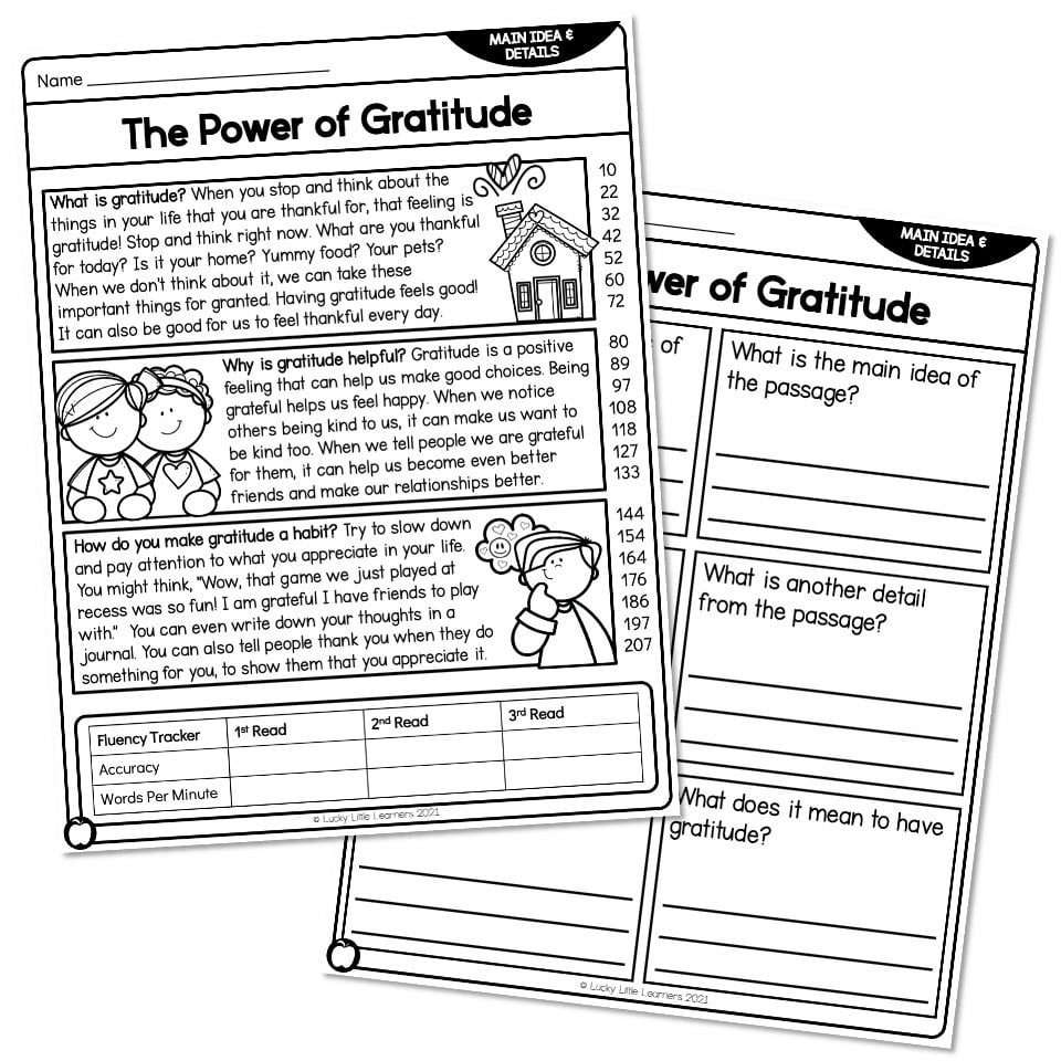 2nd Grade Main Idea and Details Reading Passage - The Power of ...