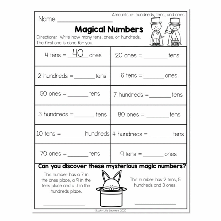 2nd Grade Math Worksheets - Place Value - Hundreds, Tens, Ones ...