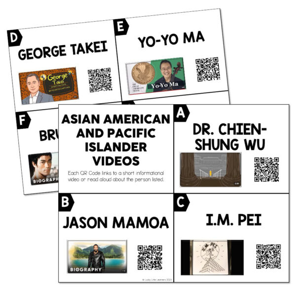 Asian American and Pacific Islander QR Code Videos - Lucky Little Learners