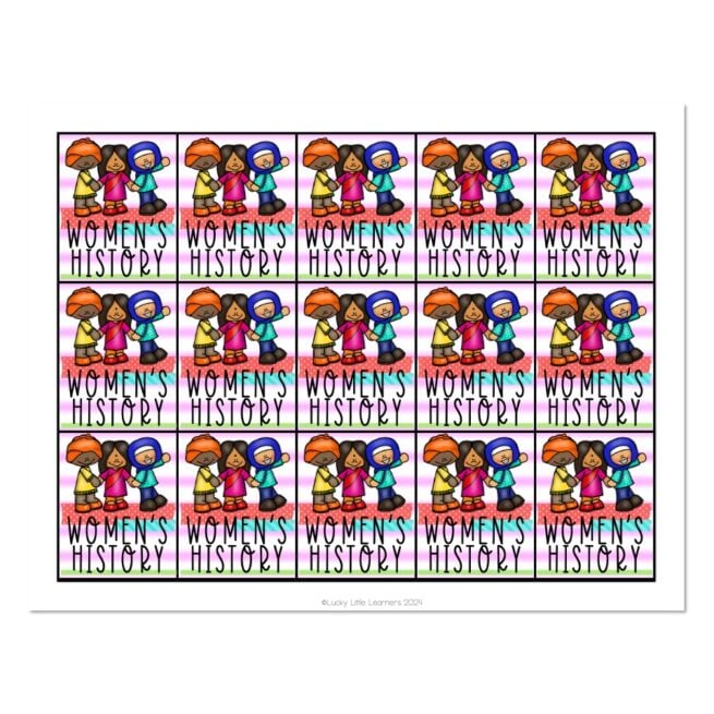 Brag Tags - Holidays - Women's History Month - Lucky Little Learners