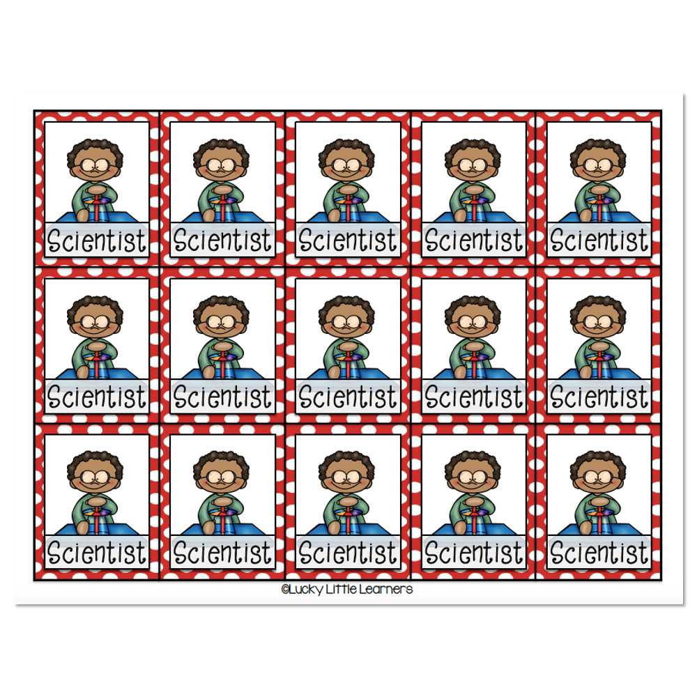 Brag Tags - STEM - Scientist - Lucky Little Learners